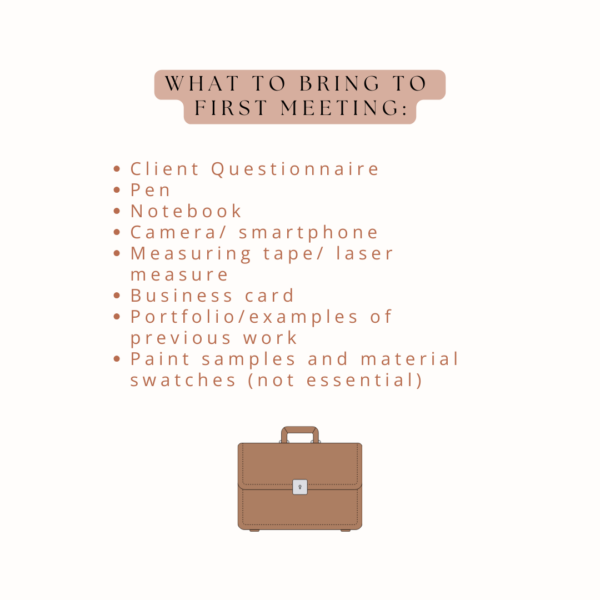 The Interior Design Adventure: First client meeting - Spaces by Kelly